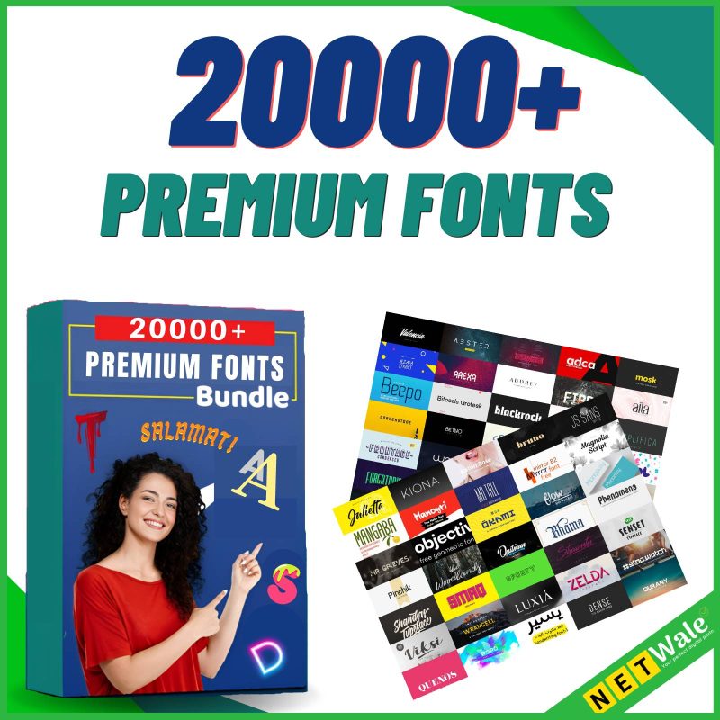 20000+ Premium Fonts - Netwale.com