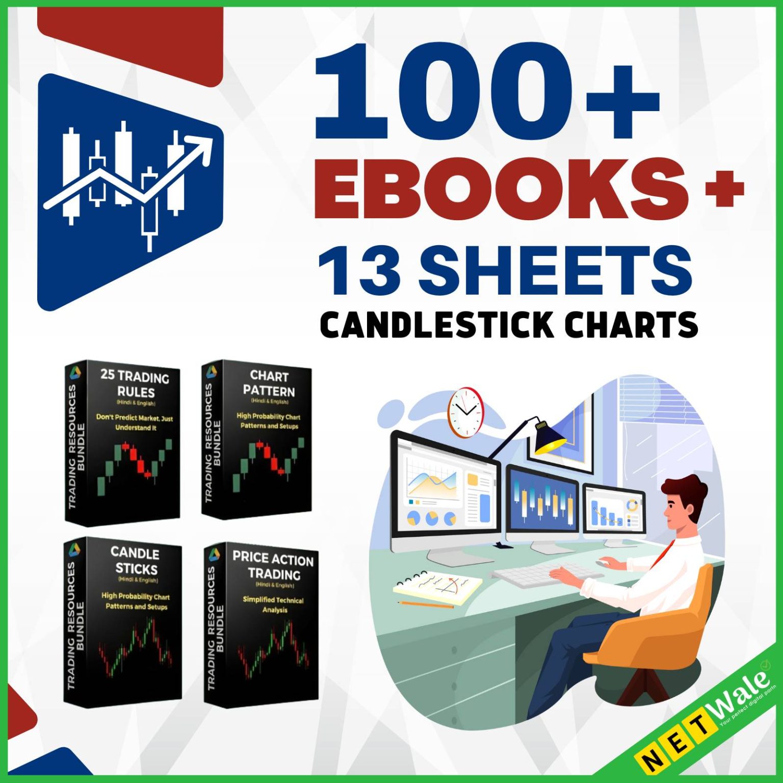 100+ Ebooks + 13 Sheets Candlestick Charts - Netwale.com