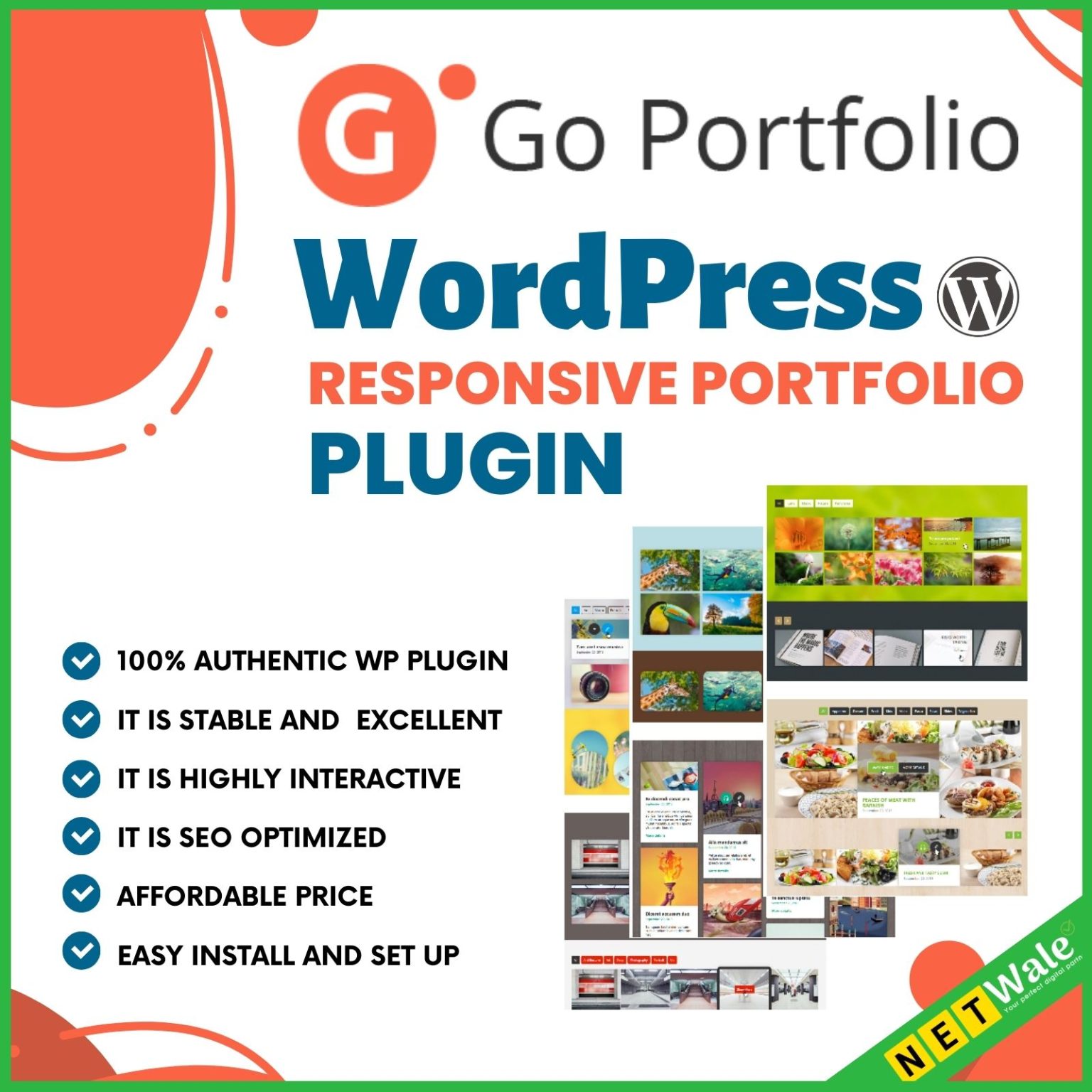 Go Portfolio – WordPress Responsive Portfolio Plugin - Netwale.com