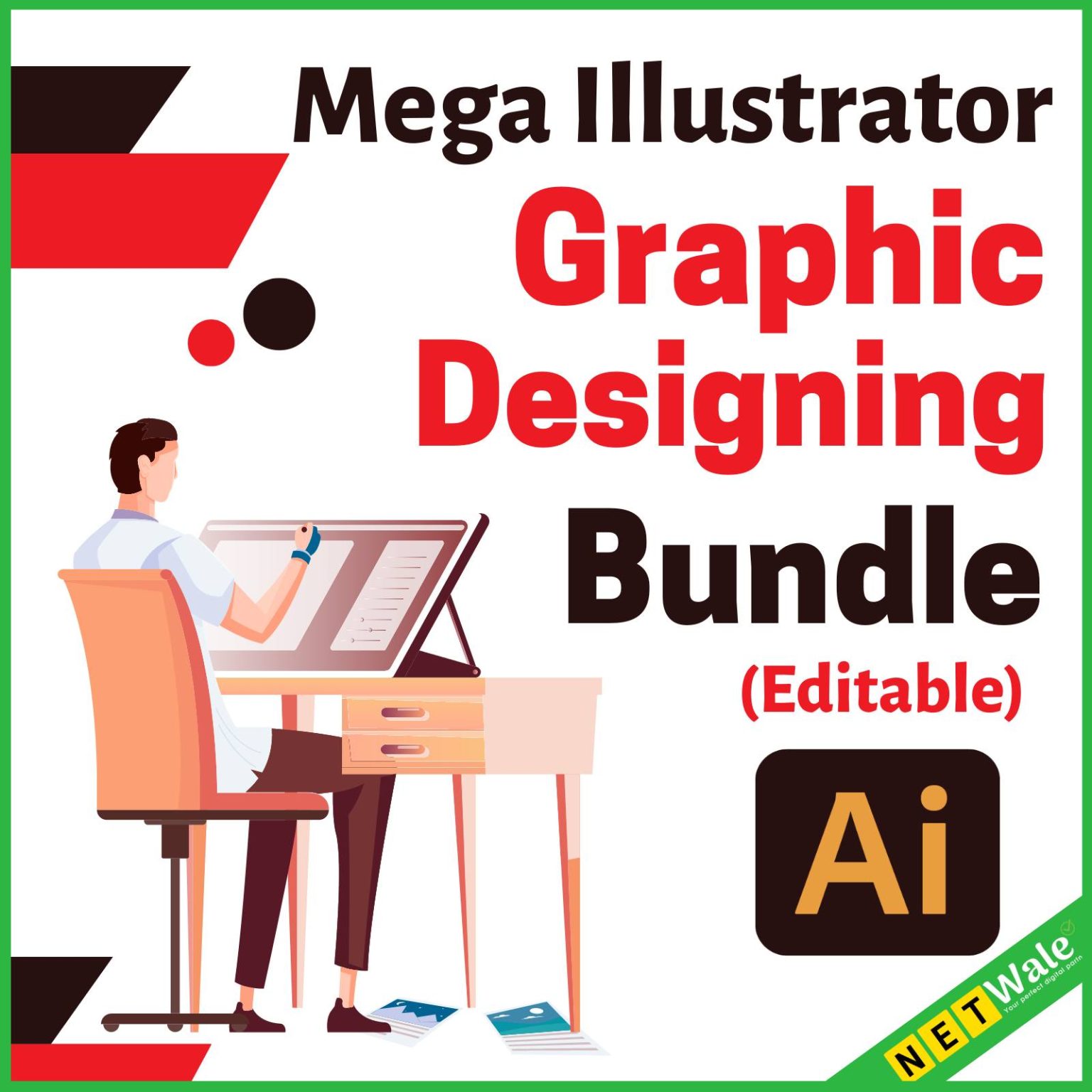 Mega Illustrator Graphic Designing Bundle - Netwale.com