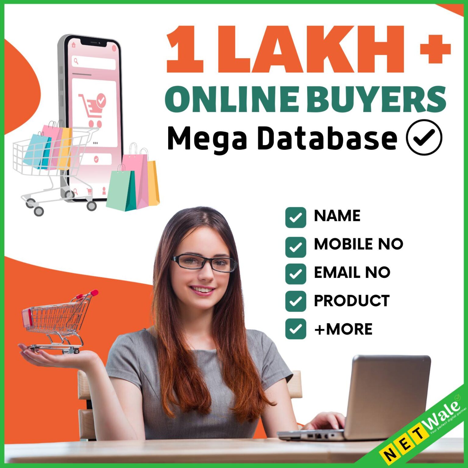 1 Crore Indian Online Shoppers Marketing Database - Netwale.com