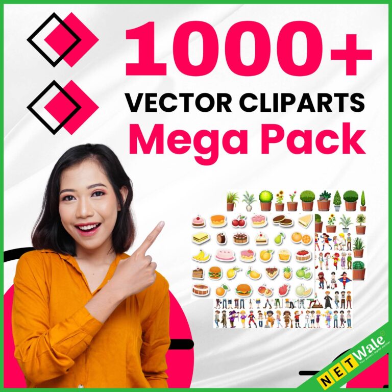 1000+ Vector Cliparts Mega Pack - Netwale.com