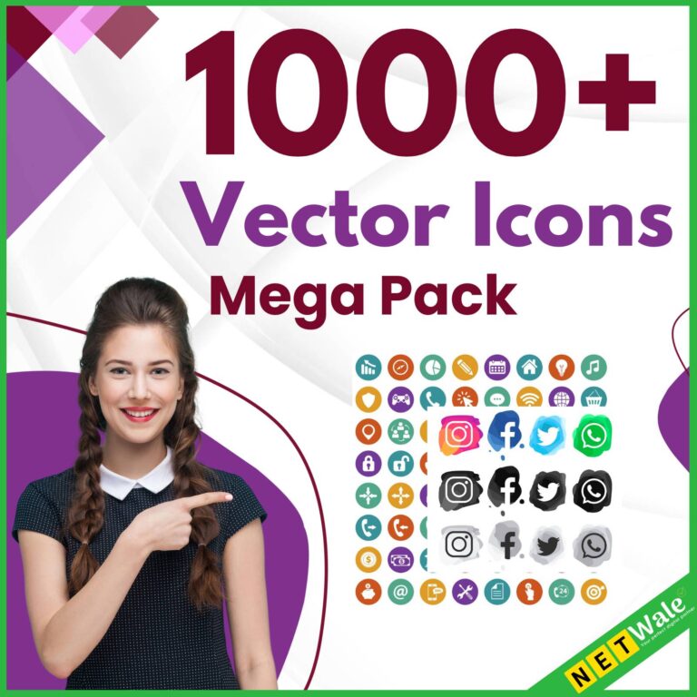 1000 + Vector Icons Mega Pack - Netwale.com