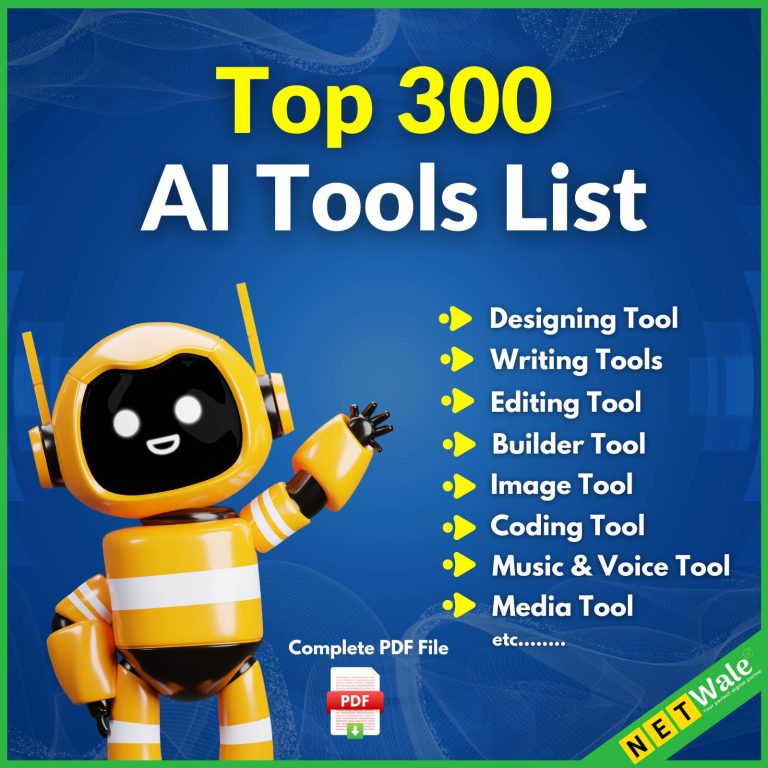 Top 300 AI Tools List - Netwale.com