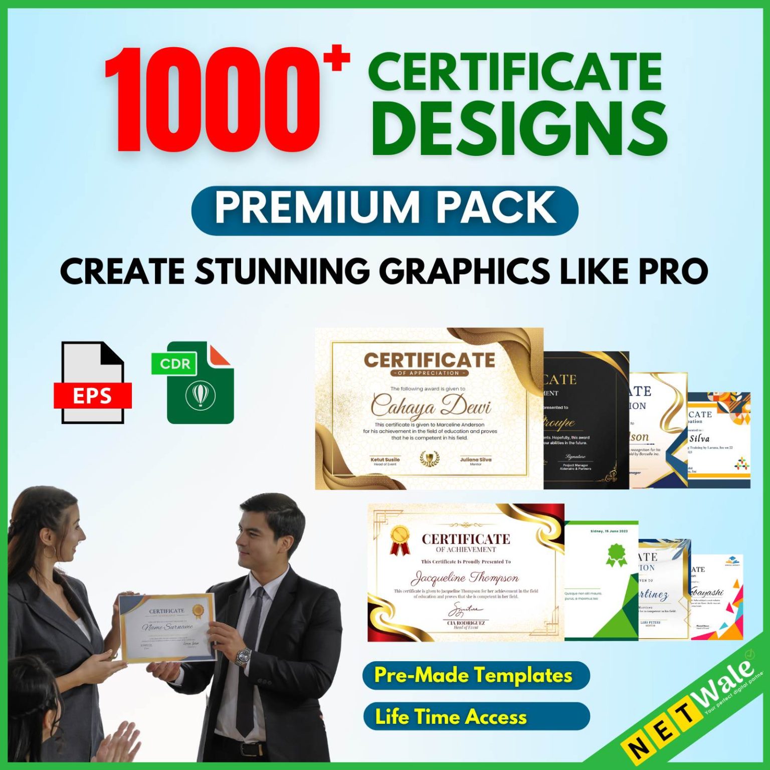 1000+ Certificate Design Premium Pack - Netwale.com