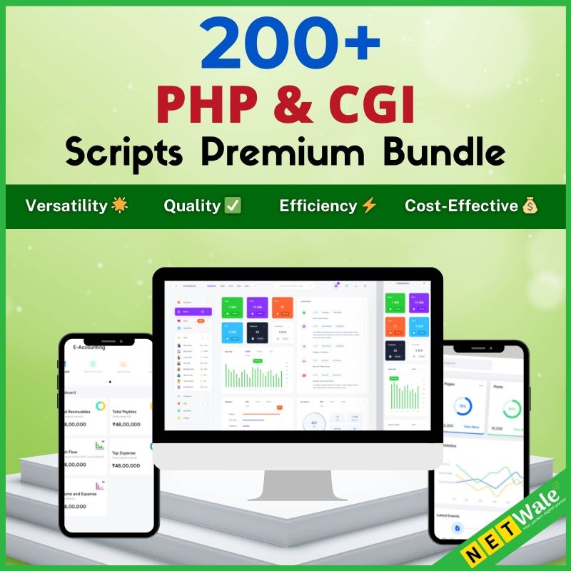 200+ PHP And CGI Scripts Premium Bundle - Netwale.com 200+ PHP And CGI Scripts Premium Bundle - Netwale.com