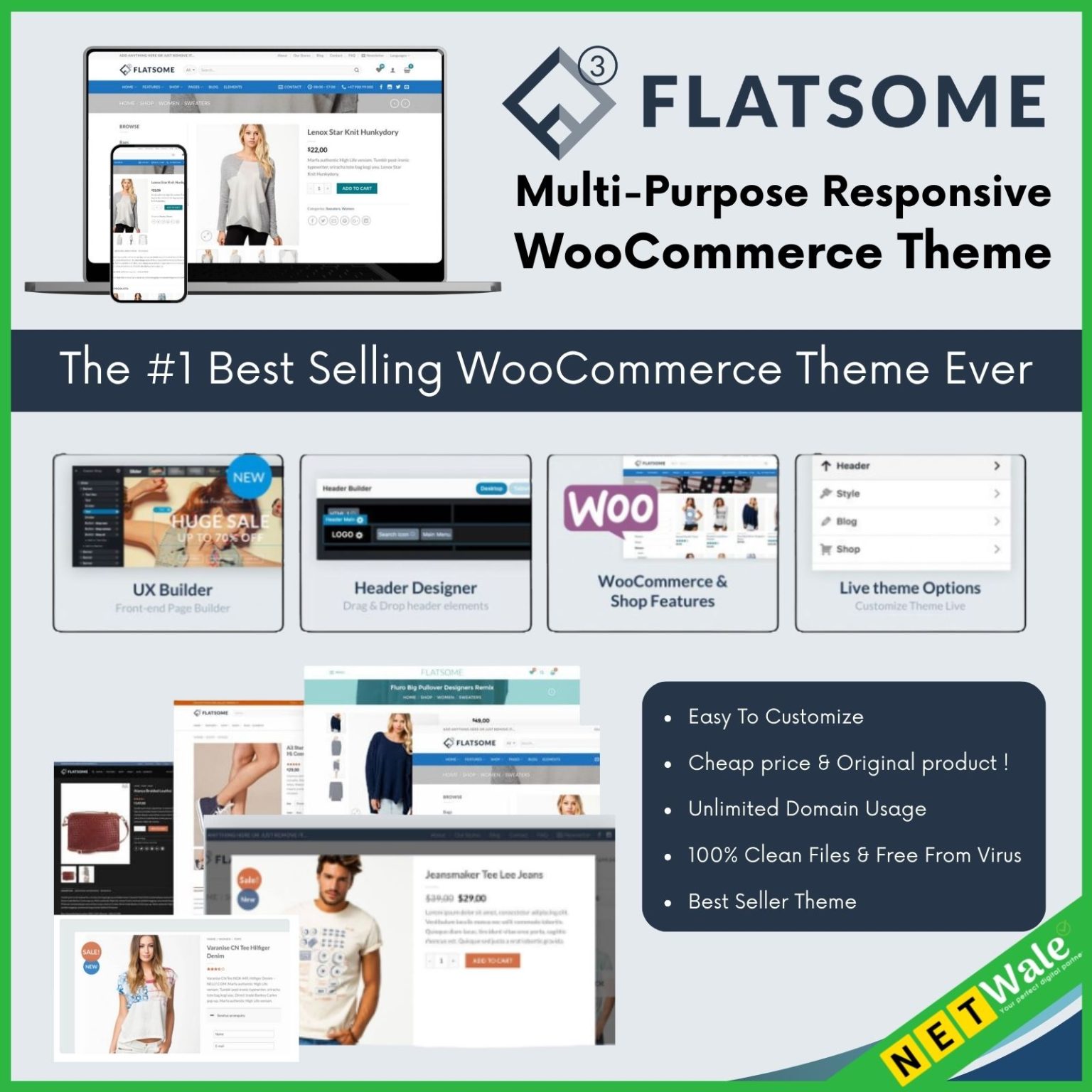 Flatsome - Multi-Purpose Responsive WooCommerce Theme - Netwale.com