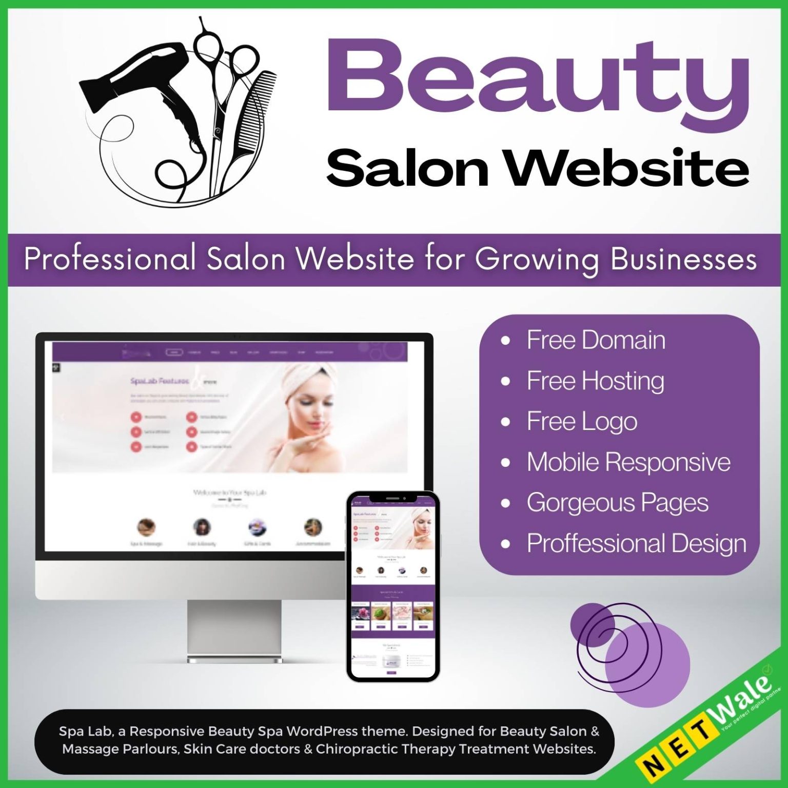 Beauty Salon Website - Netwale.com