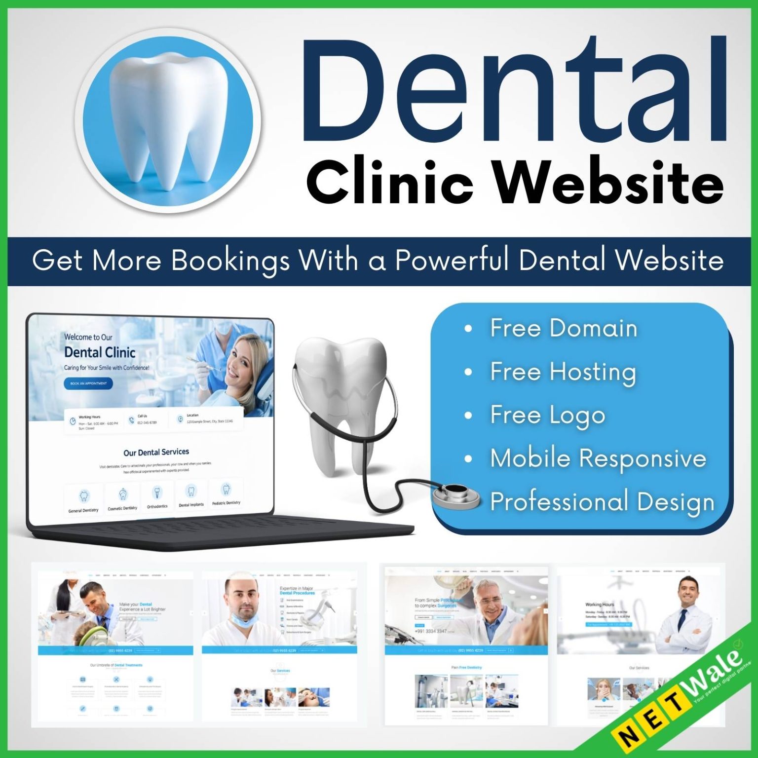 Dental Clinic Website - Netwale.com