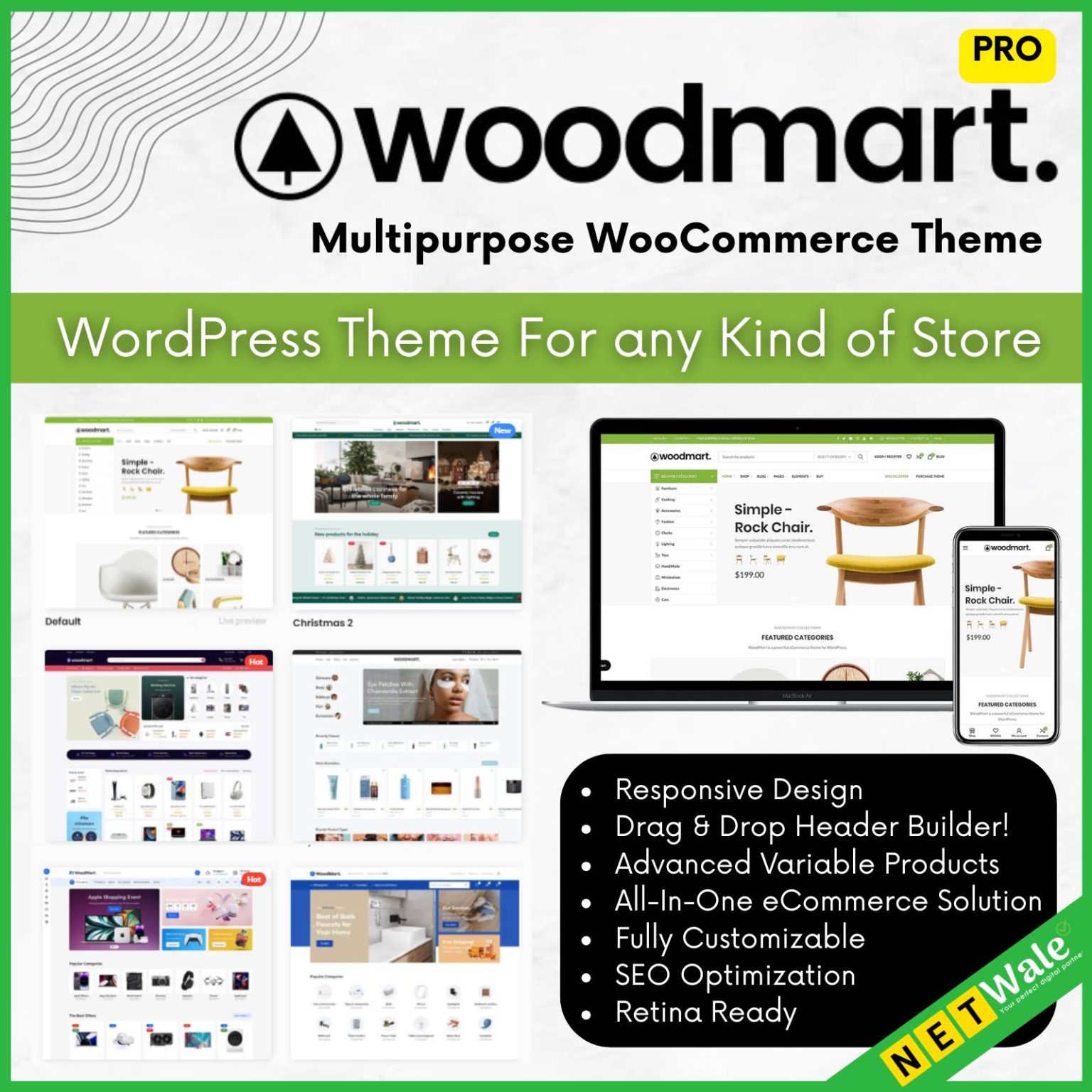 WoodMart Pro - Multipurpose WooCommerce Theme - Netwale.com